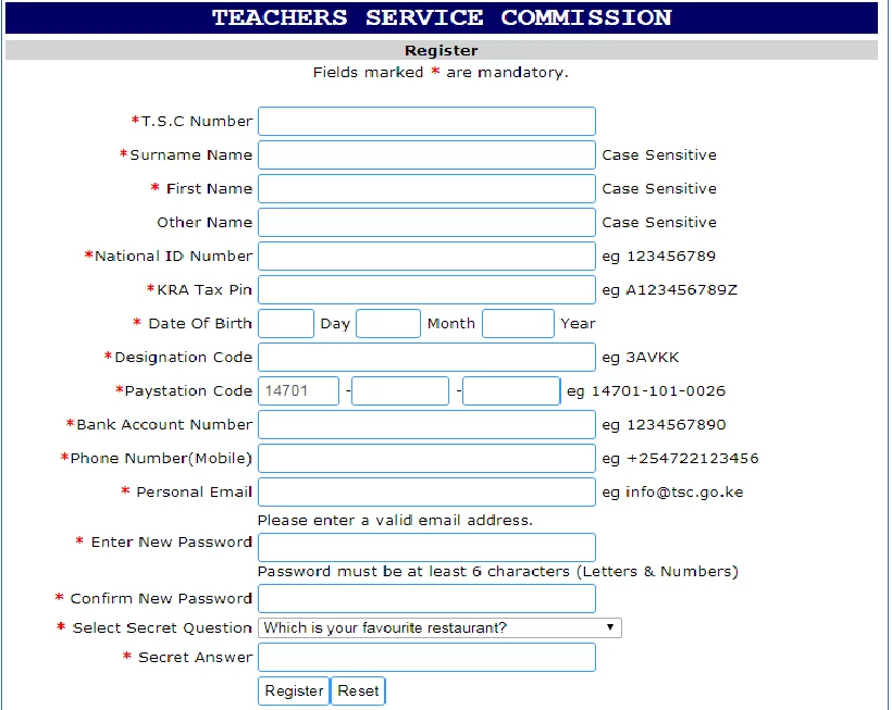 TSC payslip registration Kenya Tuko.co.ke